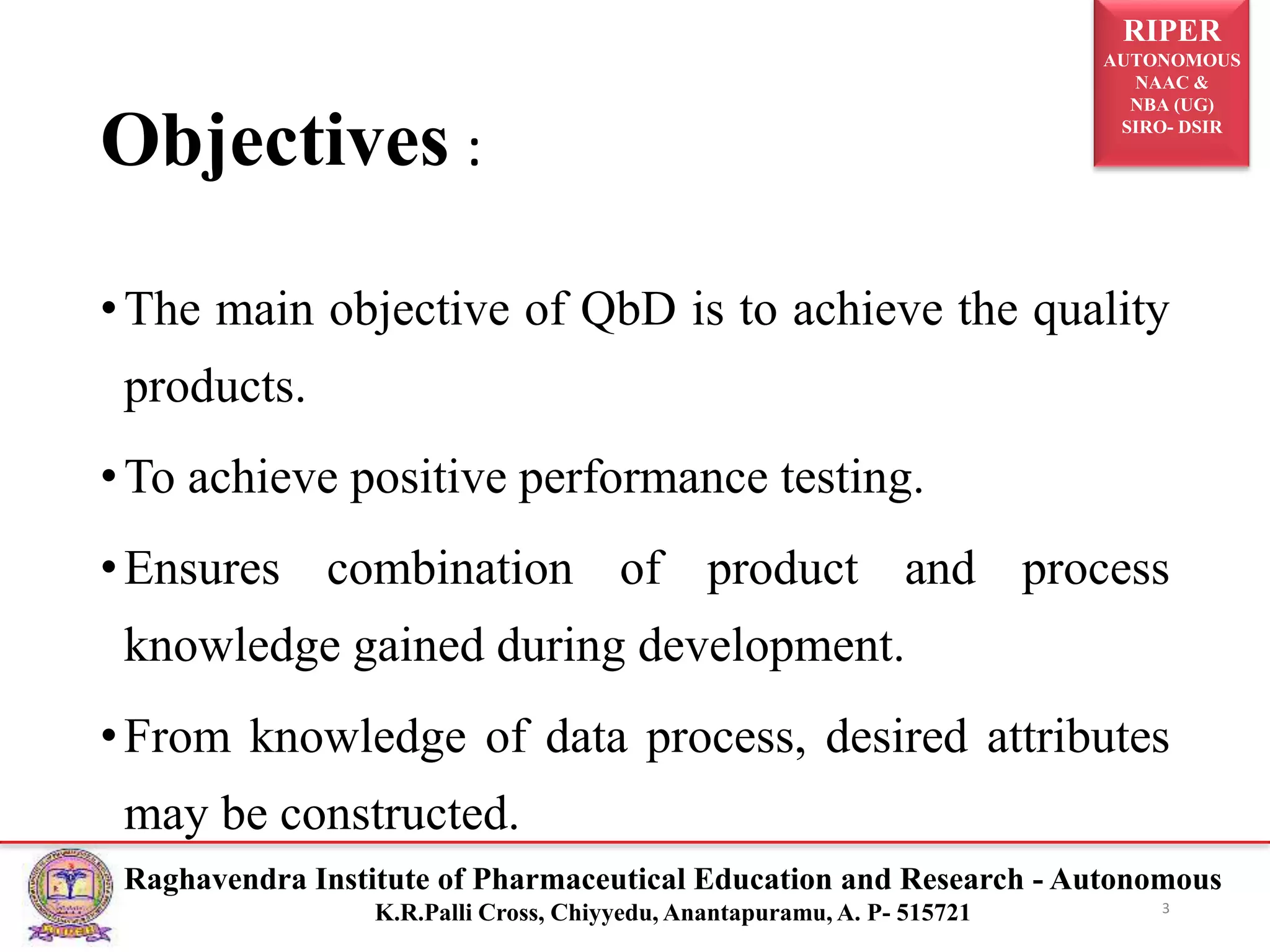 QbD in Pharmaceutical development | PPTX