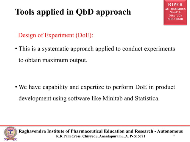 QbD in Pharmaceutical development | PPTX | Pharmaceutical Industry ...