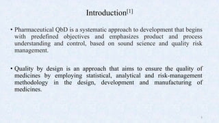 Quality by design.. ppt for RA (1ST SEM | PPTX
