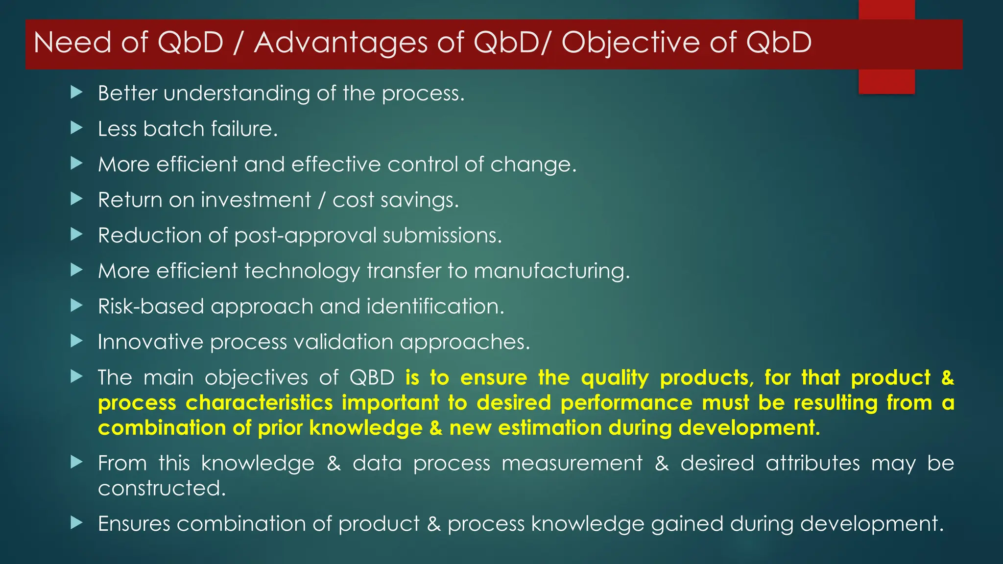 Quality by design (QbD): Definition, overview, elements of QbD program ...