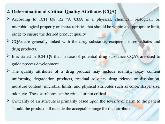 Quality by Design, Objective & benefits of QbD, Elements of QbD, Design ...