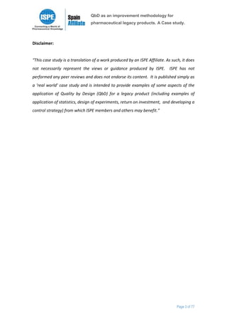 QbD legacy-products-ispe-spain | PDF