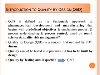 QbD and PAT Presentation | PPTX