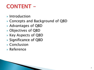 INTRODUCTION TO QUALITY BY DESIGN (QBD) | PPTX