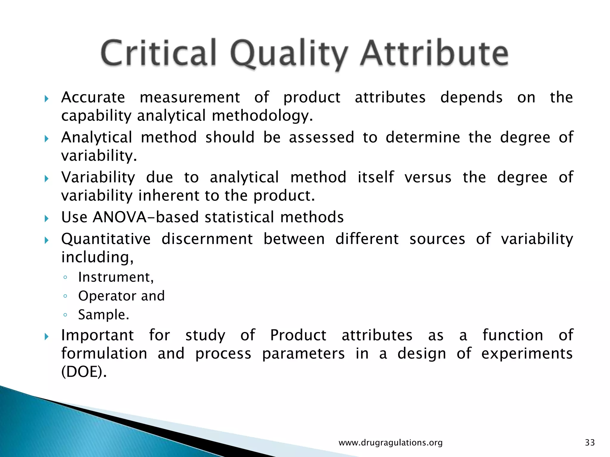 Quality by Design : Quality Target Product Profile & Critical Quality ...