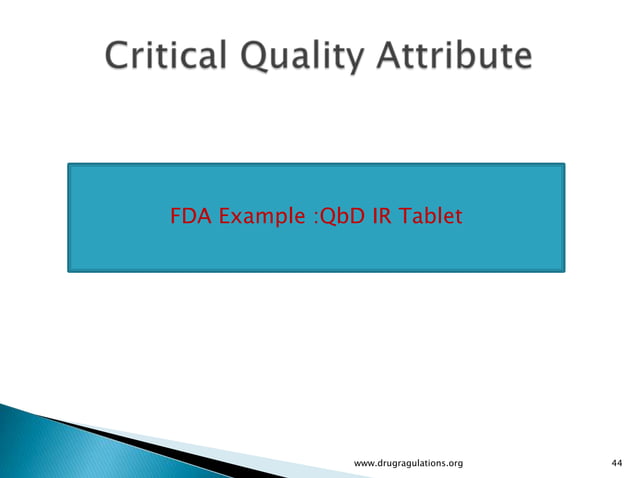 Quality by Design : Quality Target Product Profile & Critical Quality ...