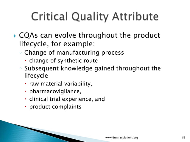 Quality by Design : Quality Target Product Profile & Critical Quality ...