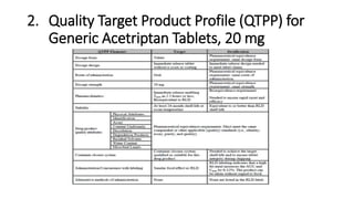 QbD for IR generic drugs | PPTX | Pharmaceutical Industry | Industries