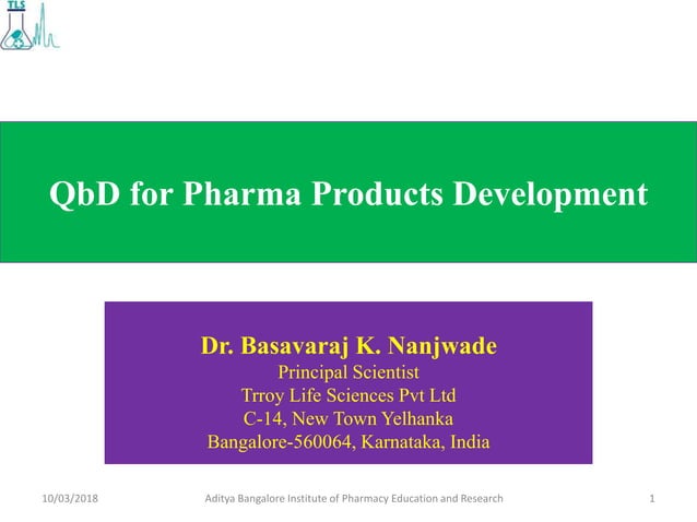 QbD for Pharma Products Development | PPT | Pharmaceutical Industry ...