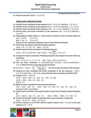 Question Bank Digital Signal Processing | PDF