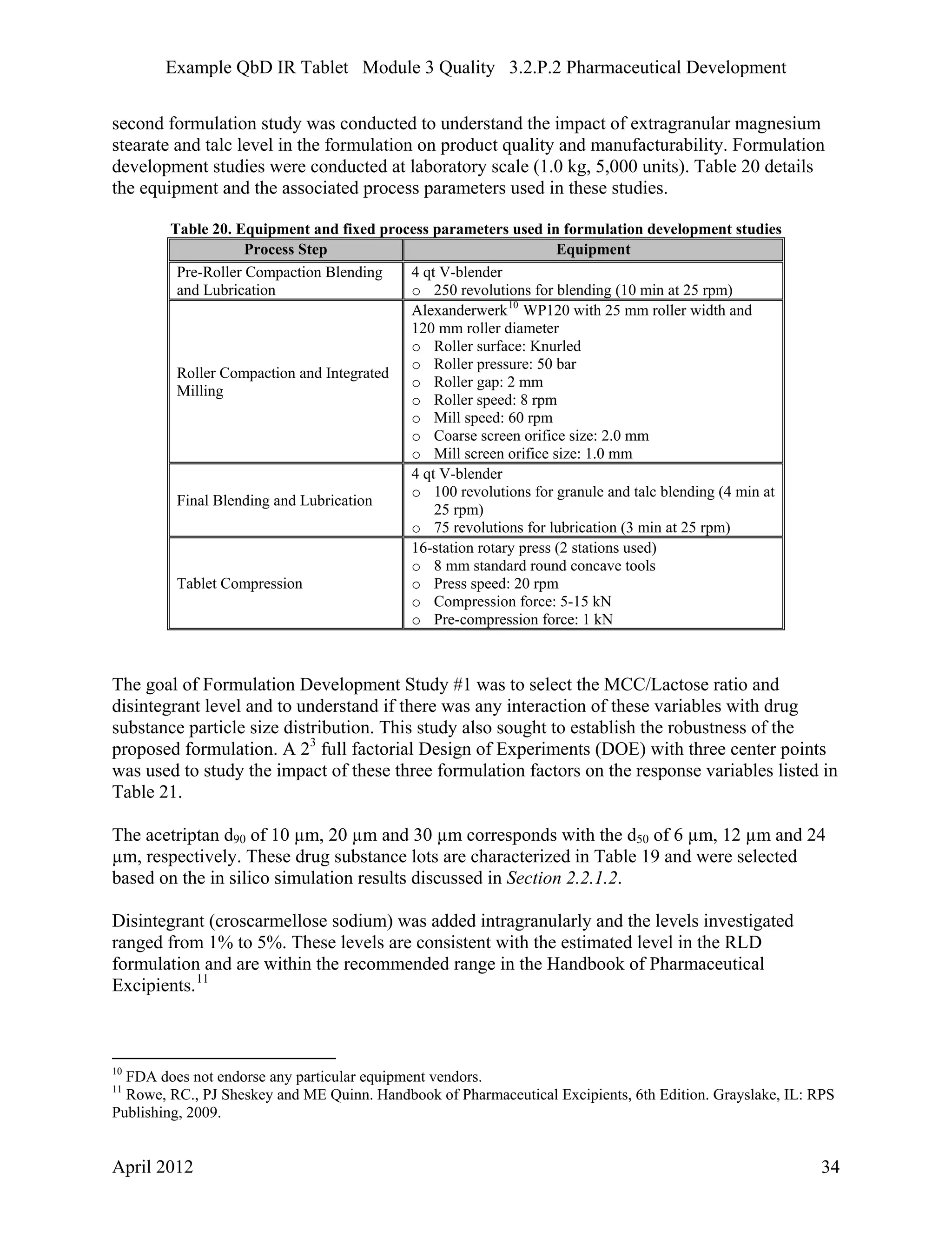 QbD IR Tablets - FDA Example | PDF