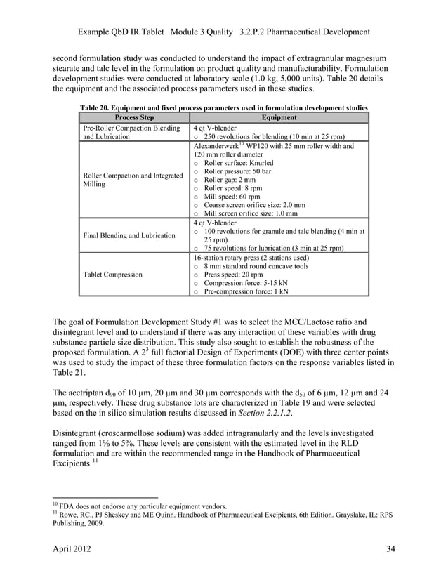 QbD IR Tablets - FDA Example | PDF | Pharmaceutical Industry | Industries