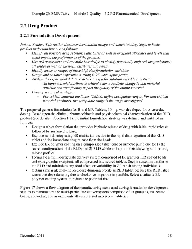 QbD MR Tablets - FDA Example | PDF | Pharmaceutical Industry | Industries