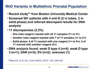Session 1 - Clinical Significance of RhD | PDF