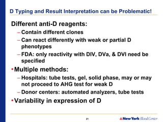 Session 1 - Clinical Significance of RhD | PDF