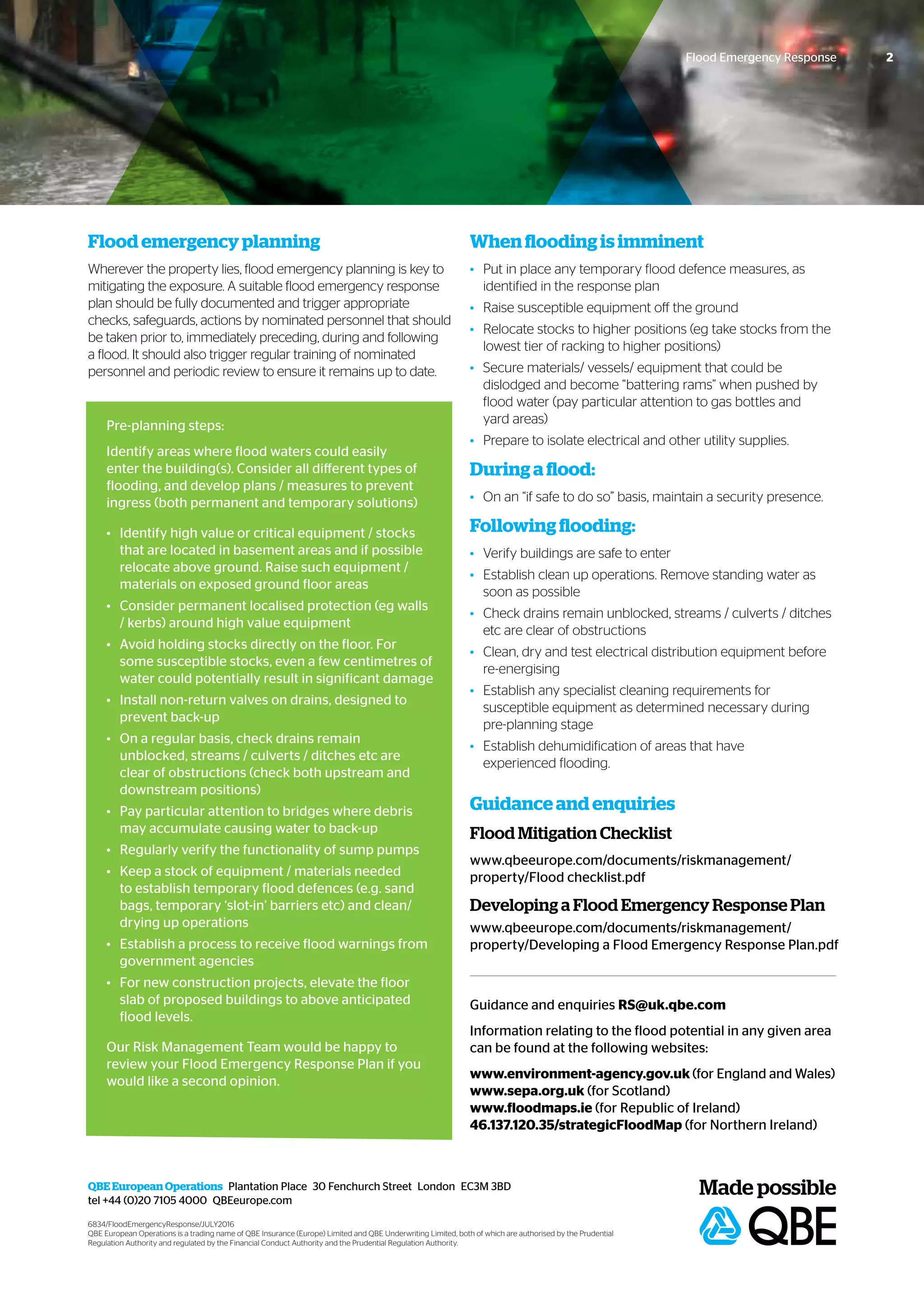 Qbe flood advice | PDF