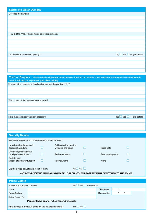 QBE Glass Claim Form | PDF