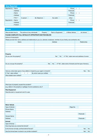 QBE Liability Claim Form | PDF