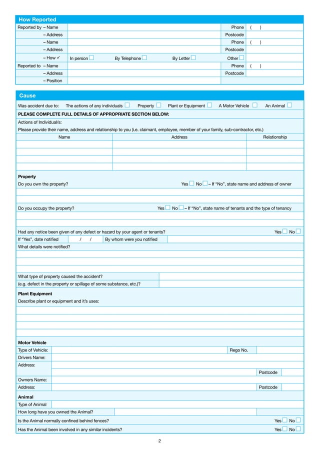 QBE Liability Claim Form | PDF