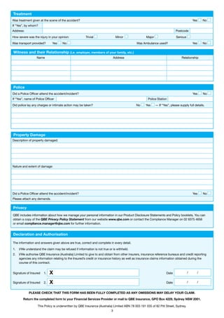QBE Liability Claim Form | PDF