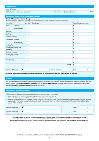 QBE Machinery Claim Form | PDF