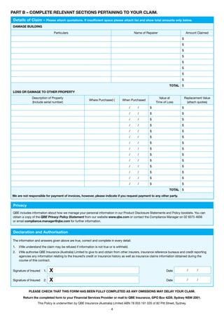 QBE Property Claim Form | PDF