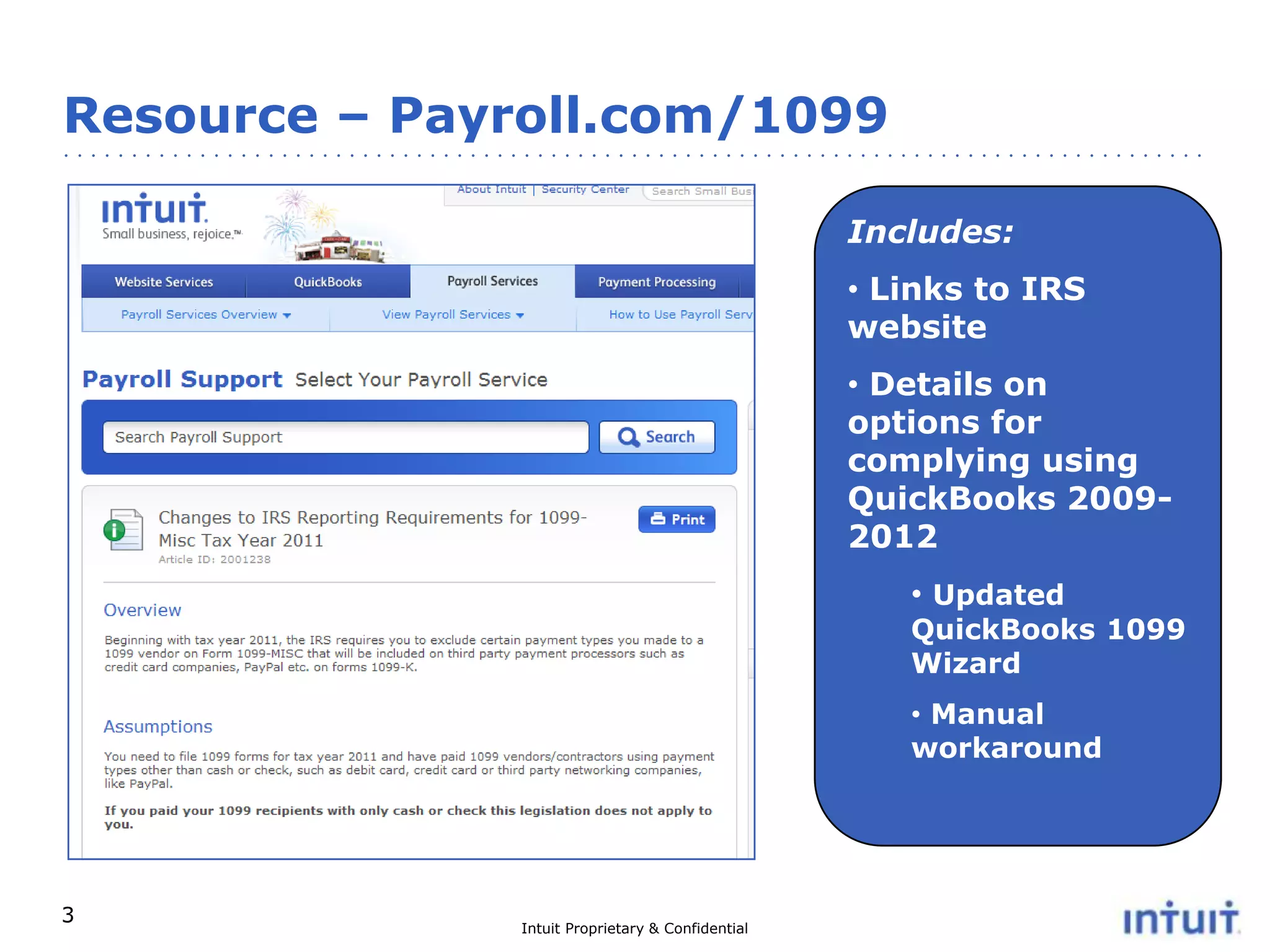 QuickBooks for Windows 1099-MISC Changes & Solutions | PPTX
