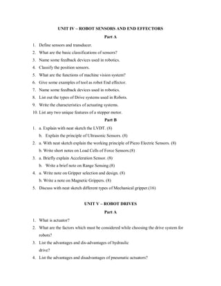 qb_iar.pdfrobotics and automation question bank | PDF