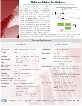 Multipoint dilution and permeation gas calibrators | PDF
