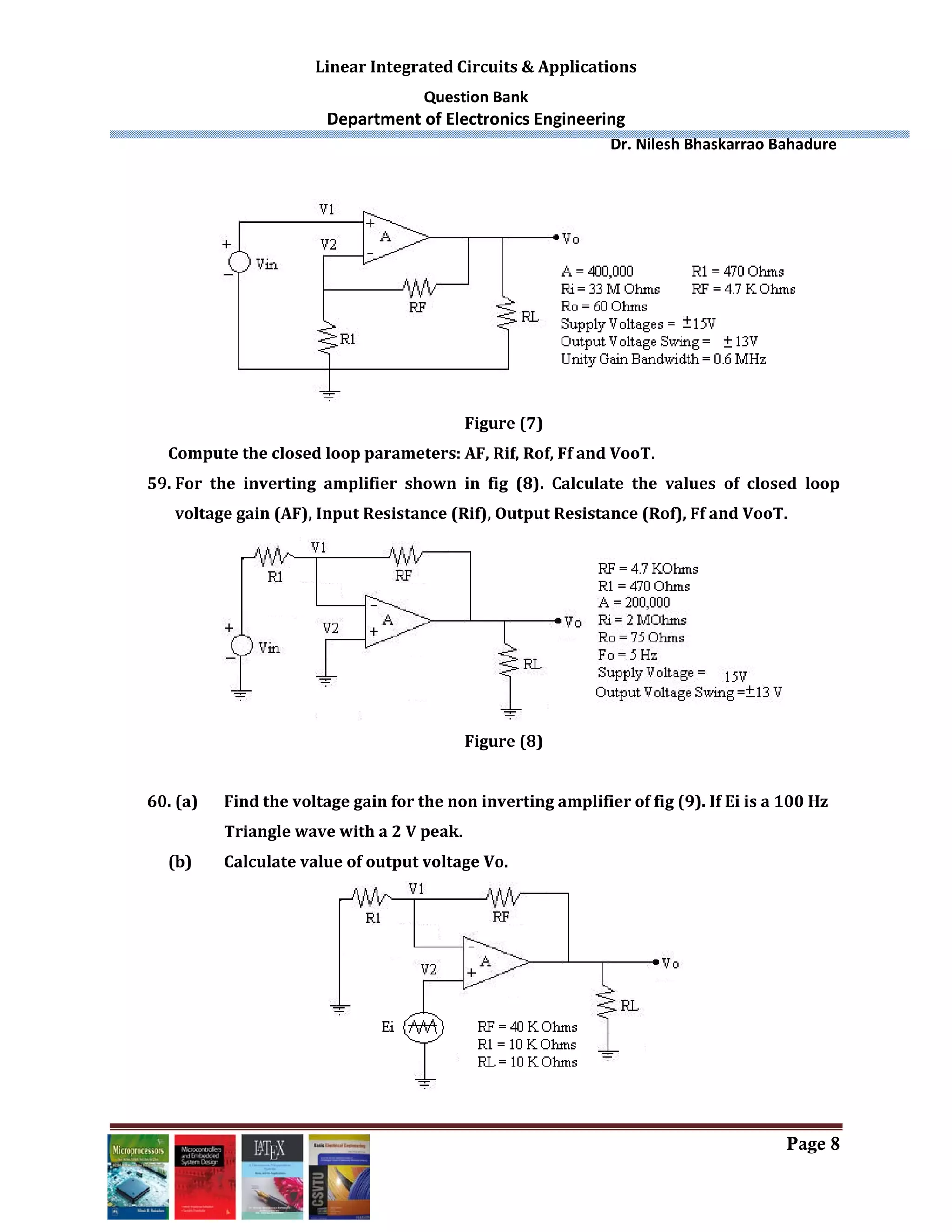 Question Bank linear integrated circuits and applications | PDF