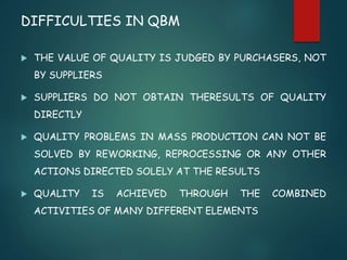 Quality Based Management (QBM) | PPTX