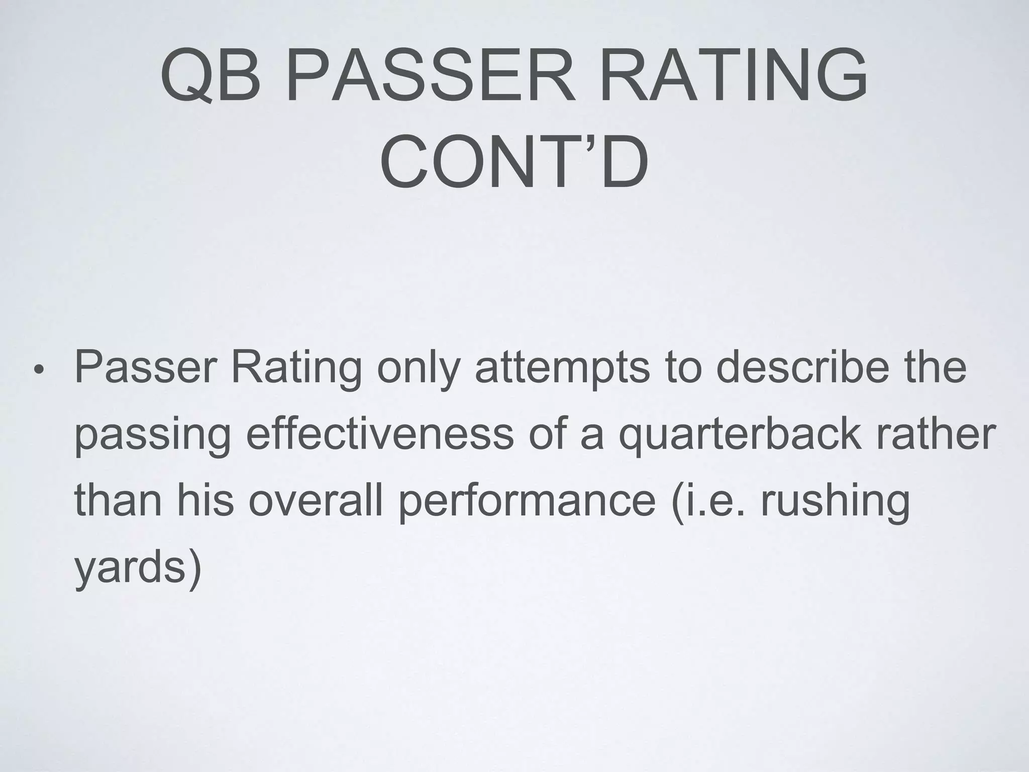 Qb passer rating pp | PPTX