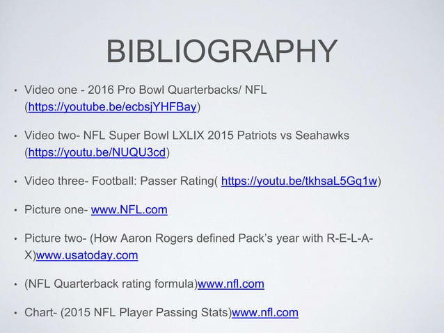 Qb passer rating pp | PPT | Free Download