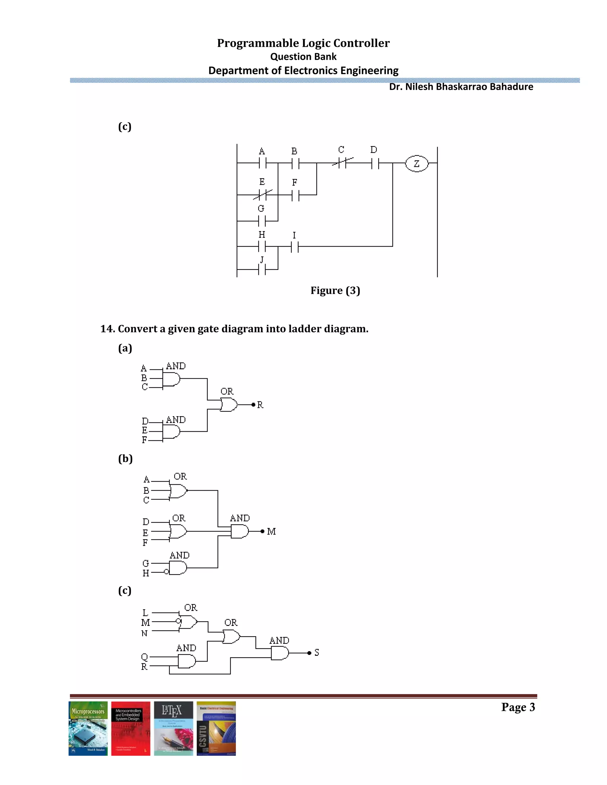 Question Bank Programmable Logic Controller | PDF