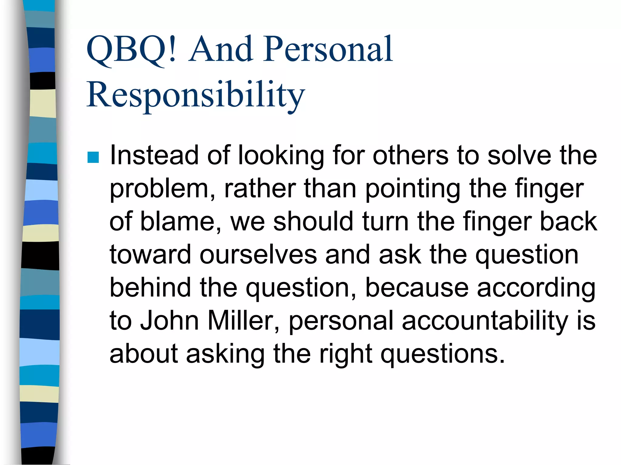 Qbq the question behind the question | PPT
