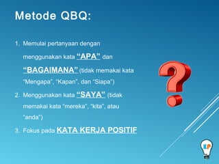 QBQ Seni Bertanya Untuk Menjadi Pribadi Hebat | PPT