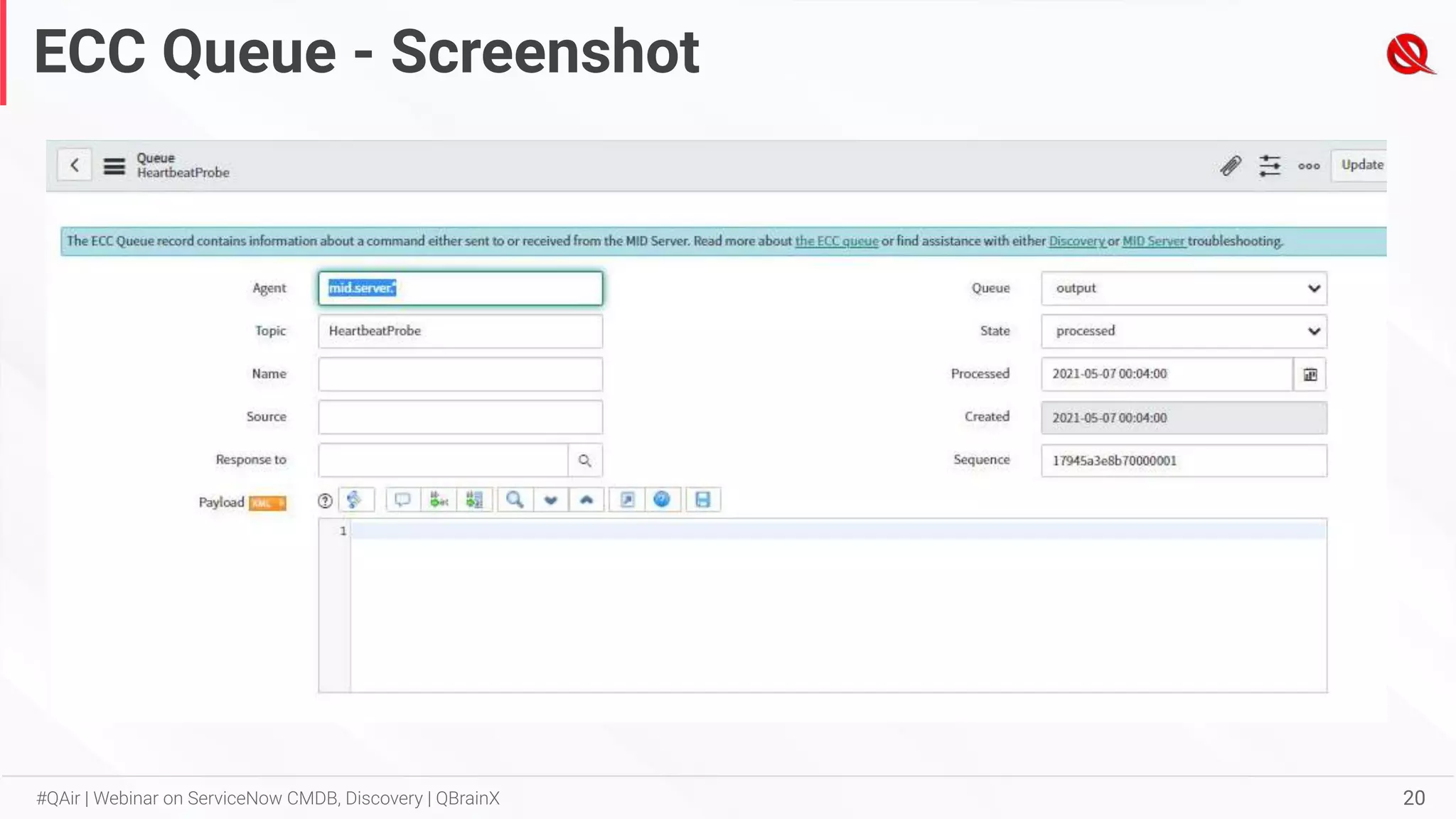 QBrainX - Webinar on ServiceNow CMDB Discovery | PDF