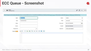 QBrainX - Webinar on ServiceNow CMDB Discovery | PDF