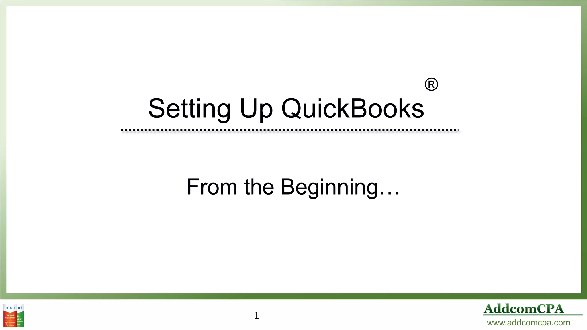 Setting Up QuickBooks | PDF | Consumer Banking | Personal Finance