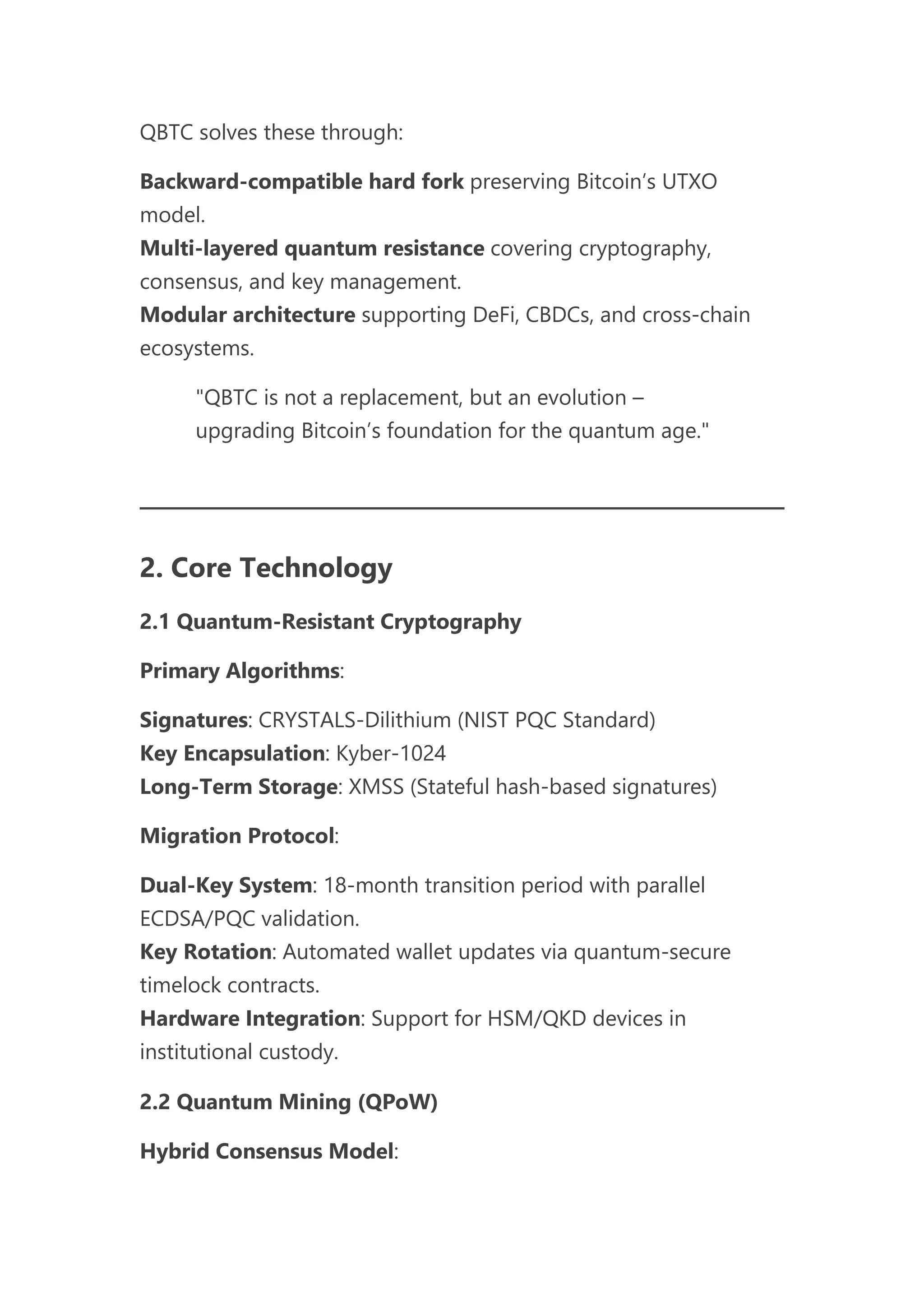Introducing The Quantum Bitcoin (QBTC) 2025 | PDF