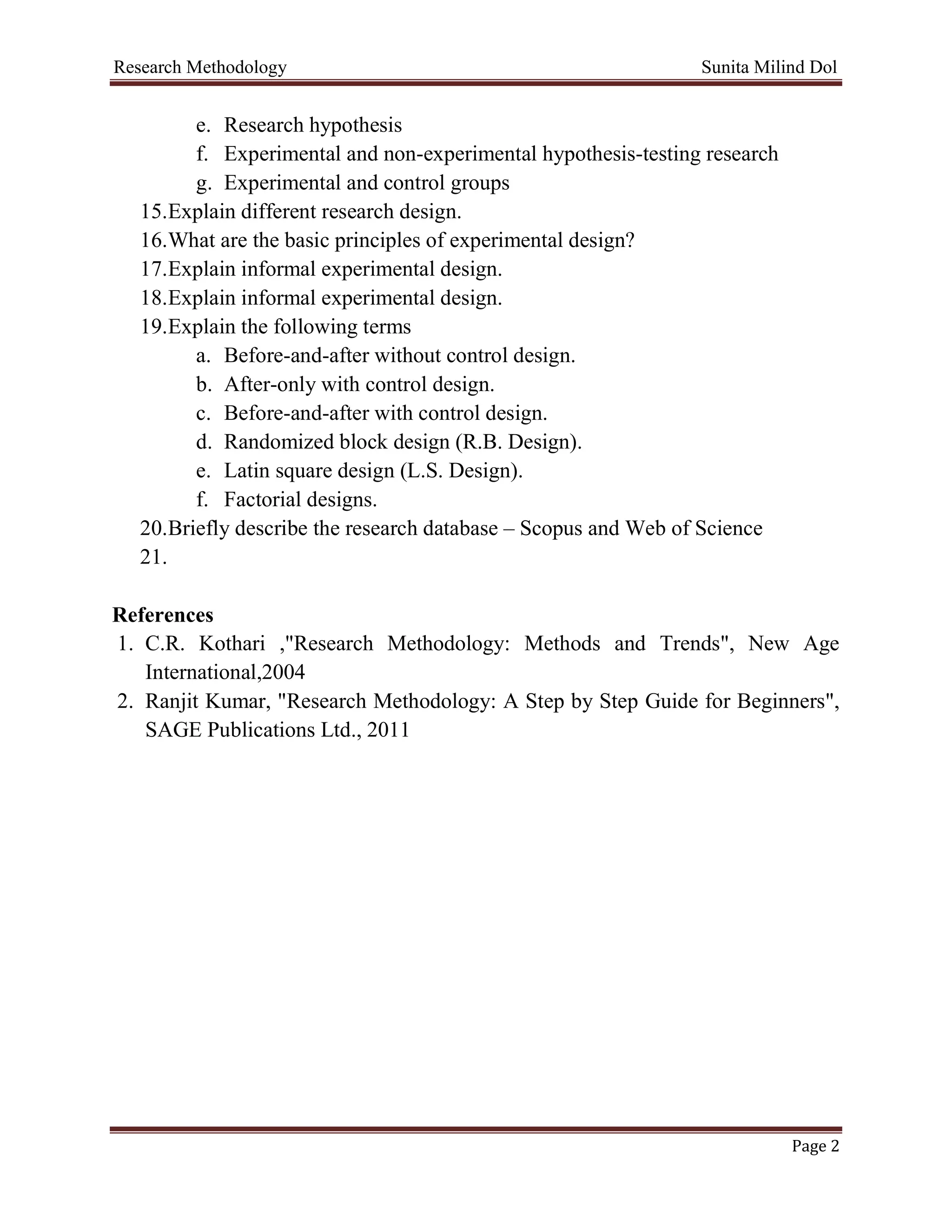 Unit Number 2 - Research Problem Formulation and Methods | PDF