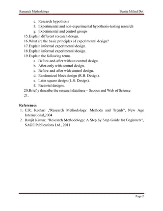 Unit Number 2 - Research Problem Formulation and Methods | PDF