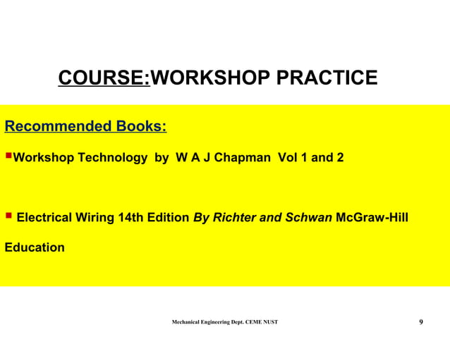 Fitting and assembling workshop | PPT