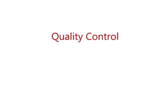 Intro to Quality Control with Tutorial on using Statgraphics | PPT