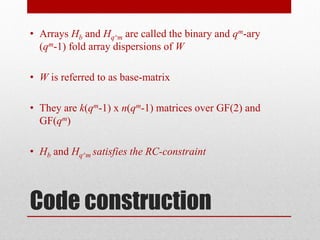 Quasi Cyclic LDPC codes - Algebraic Construction | PDF