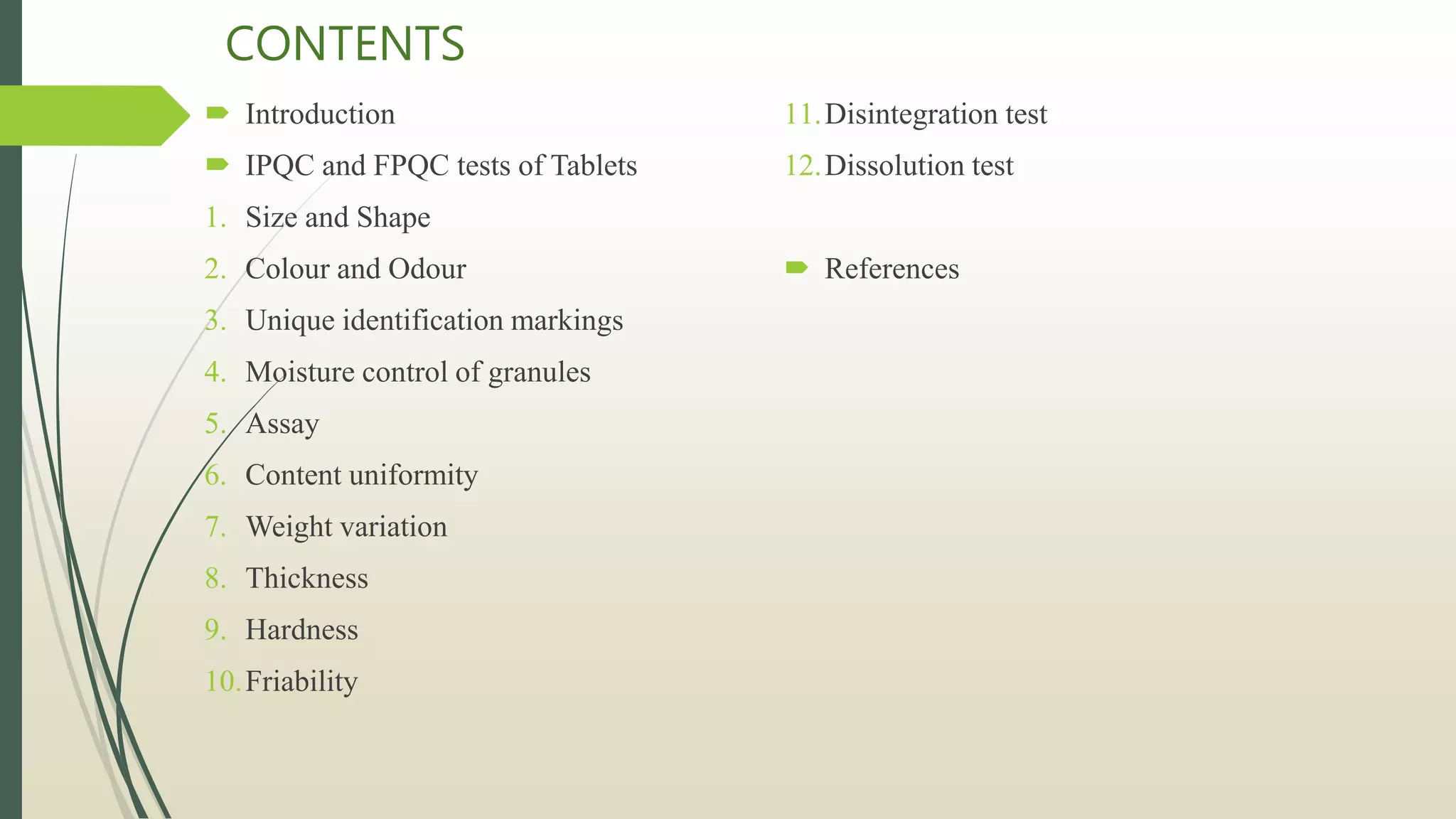IPQC and FPQC tests for Tablets | PPTX