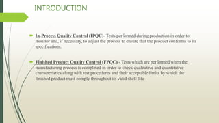 IPQC and FPQC tests for Tablets | PPTX
