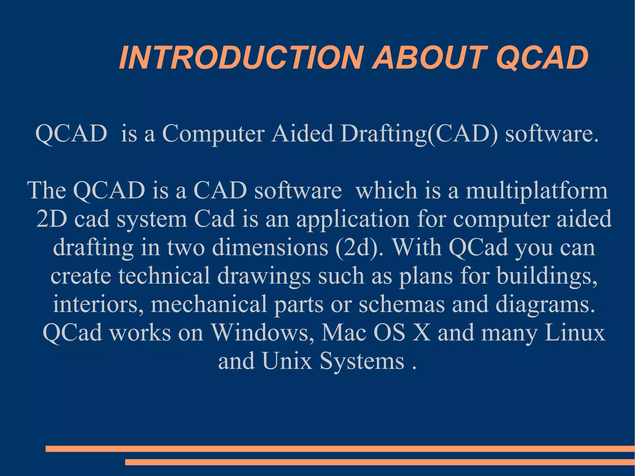 Qcad | ODP | Desktop Publishing | Computer Software and Applications