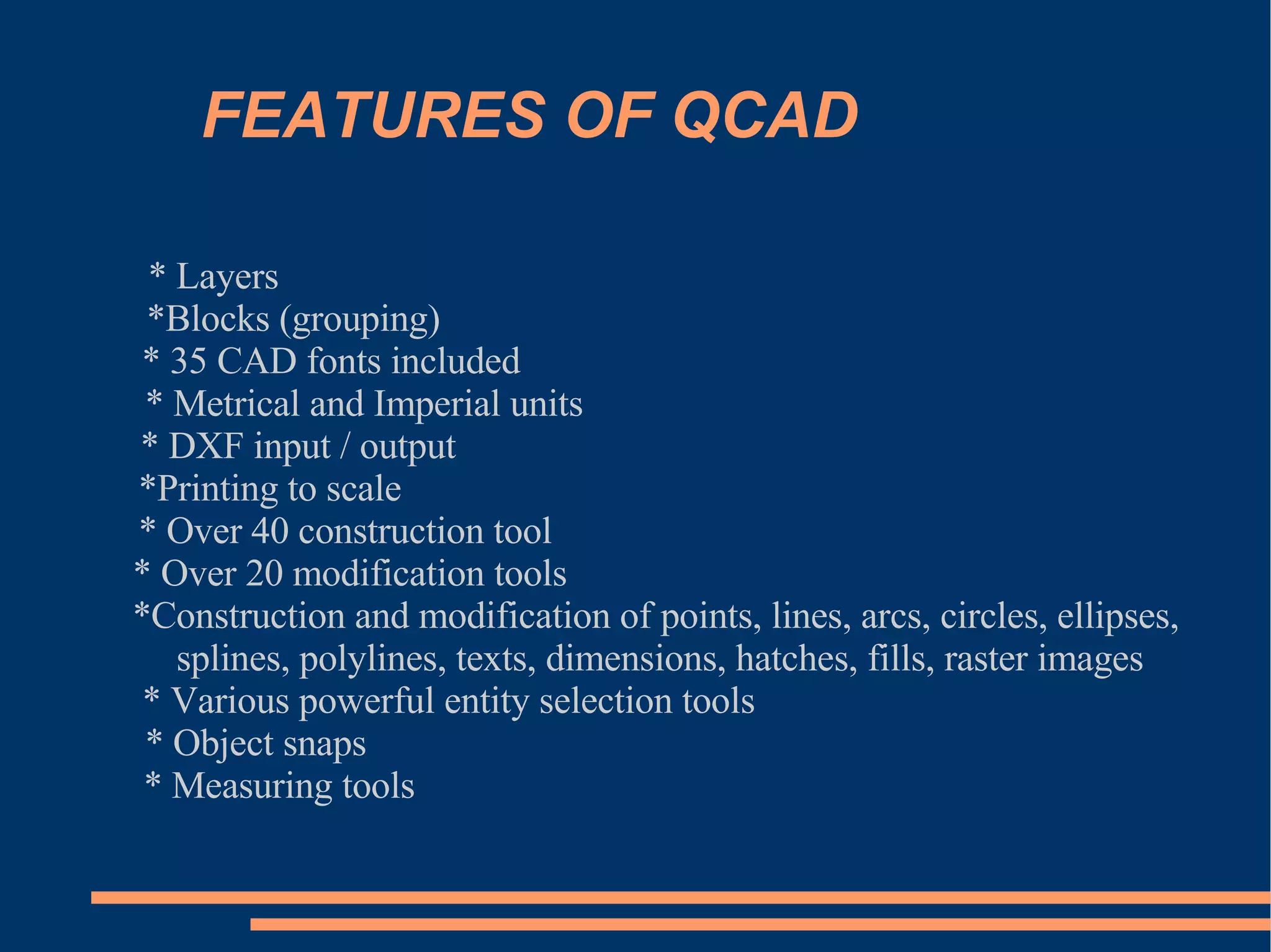 Qcad | ODP | Desktop Publishing | Computer Software and Applications