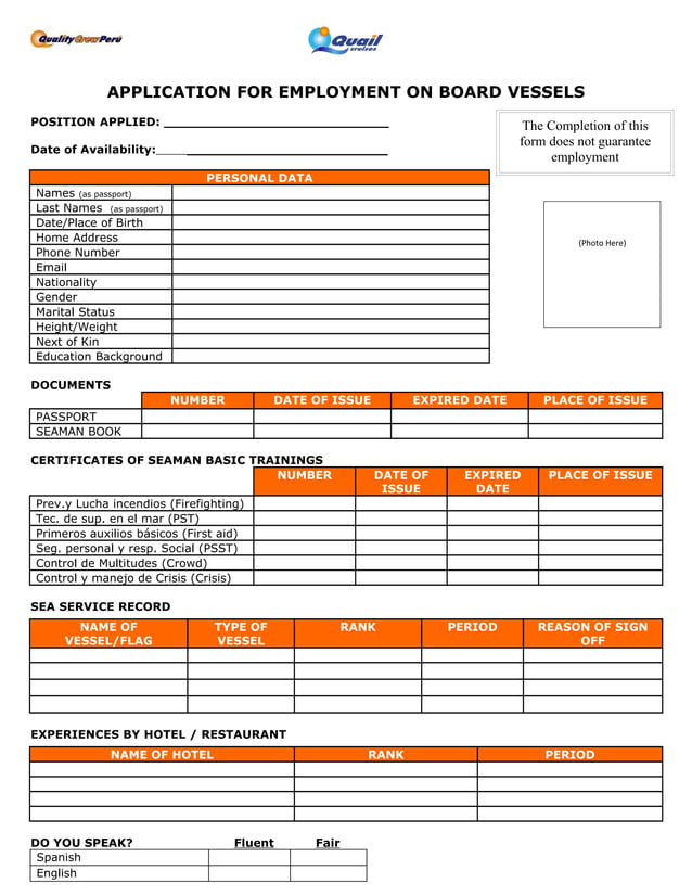 Qc application form | PDF